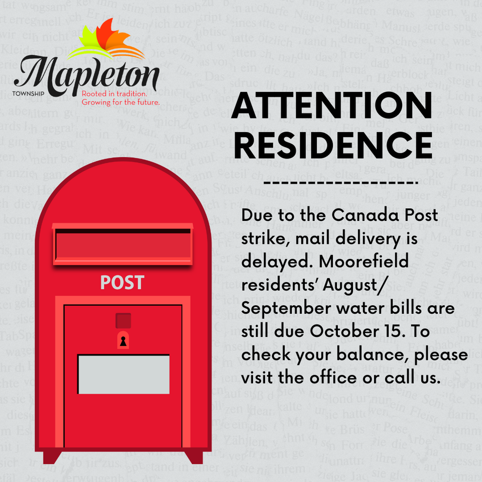 Attention Residents - Municipality of Mapleton
